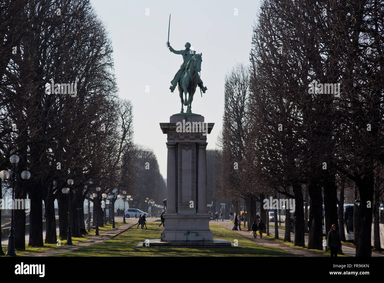 Statue of major general marquis gilbert de lafayette hi-res stock ...
