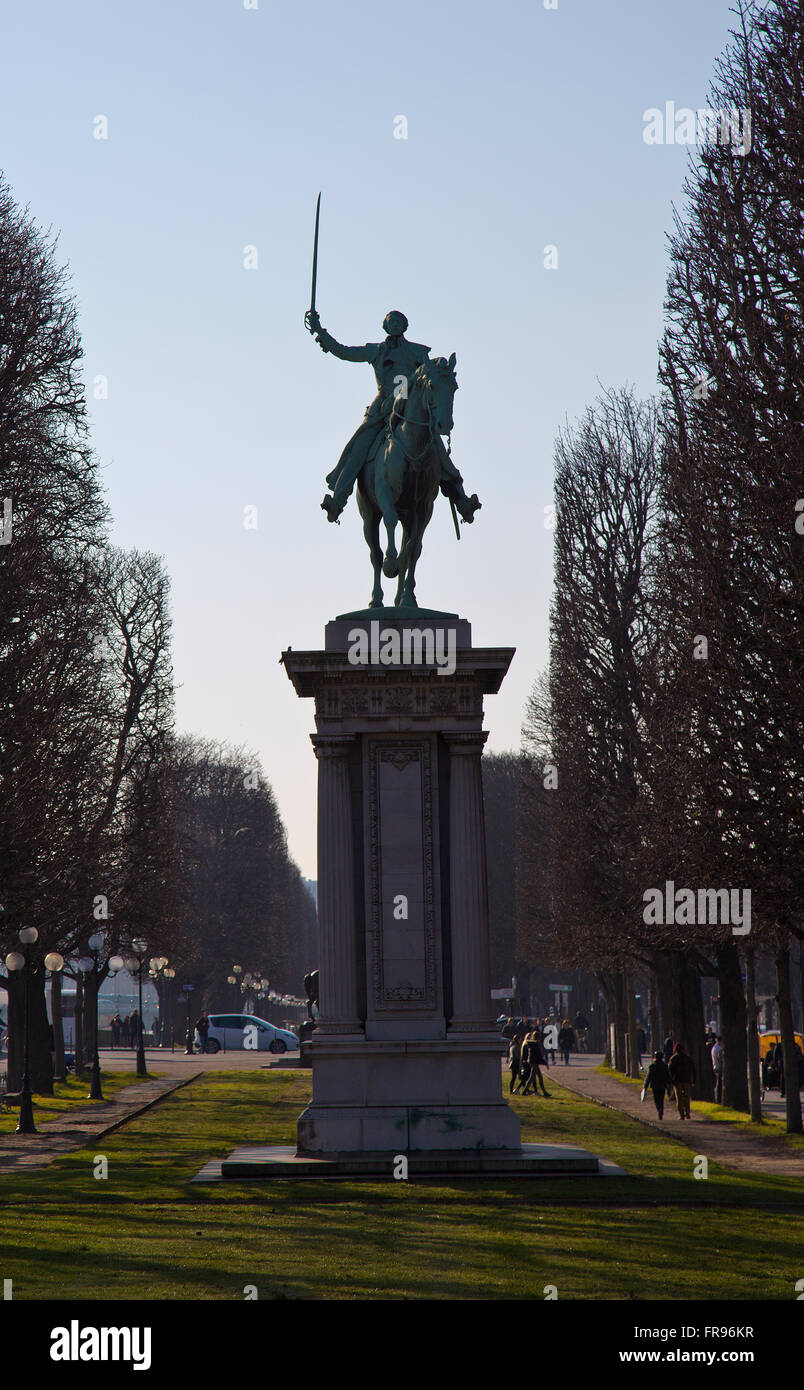 Statue of major general marquis gilbert de lafayette hi-res stock ...