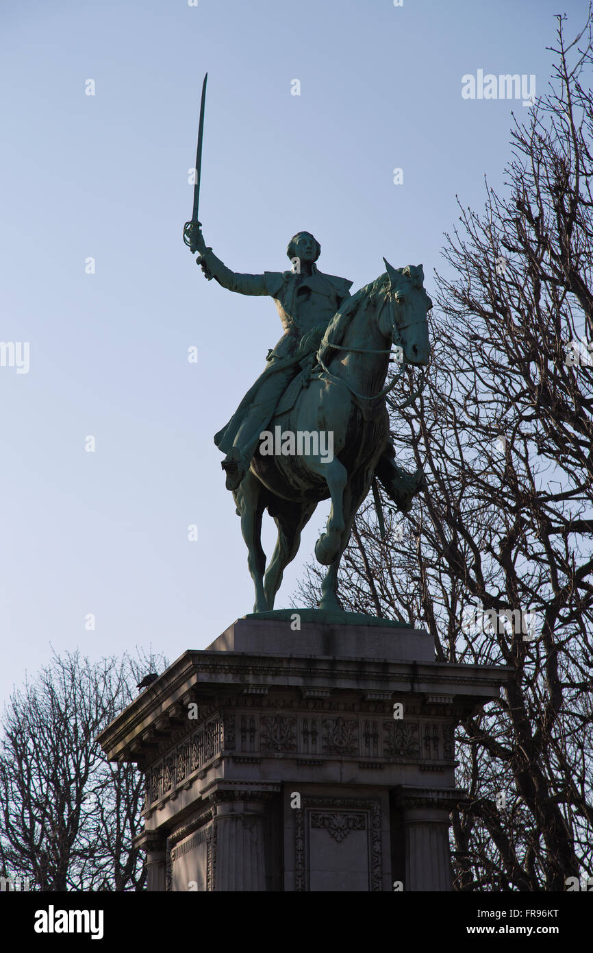 Statue of major general marquis gilbert de lafayette hi-res stock ...