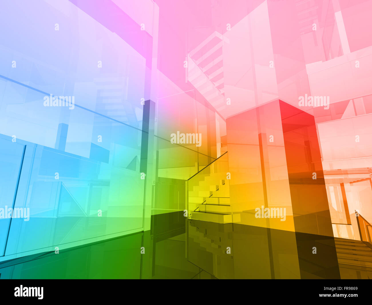 conceptual architecture, open space of colors Stock Photo - Alamy