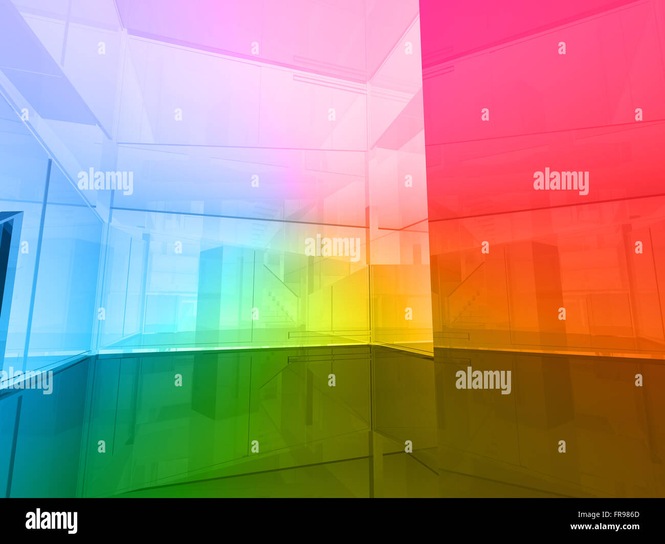 conceptual architecture, open space of colors Stock Photo - Alamy