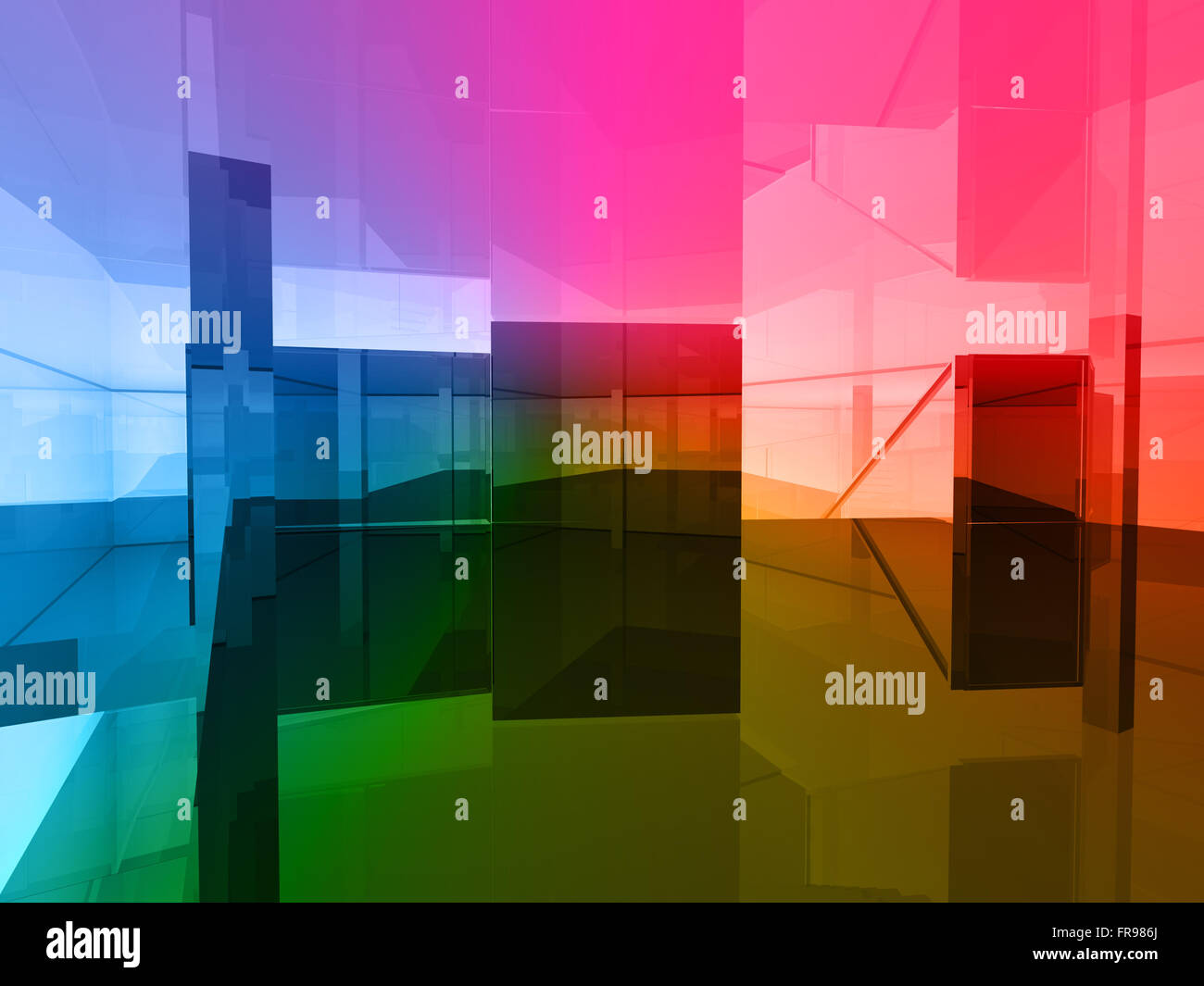 conceptual architecture, open space of colors Stock Photo - Alamy