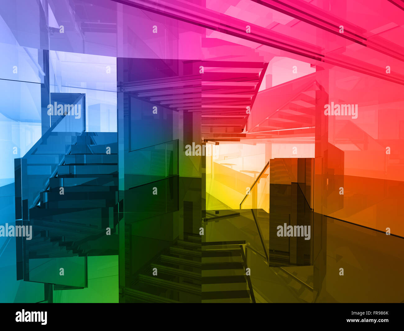conceptual architecture, open space of colors Stock Photo - Alamy