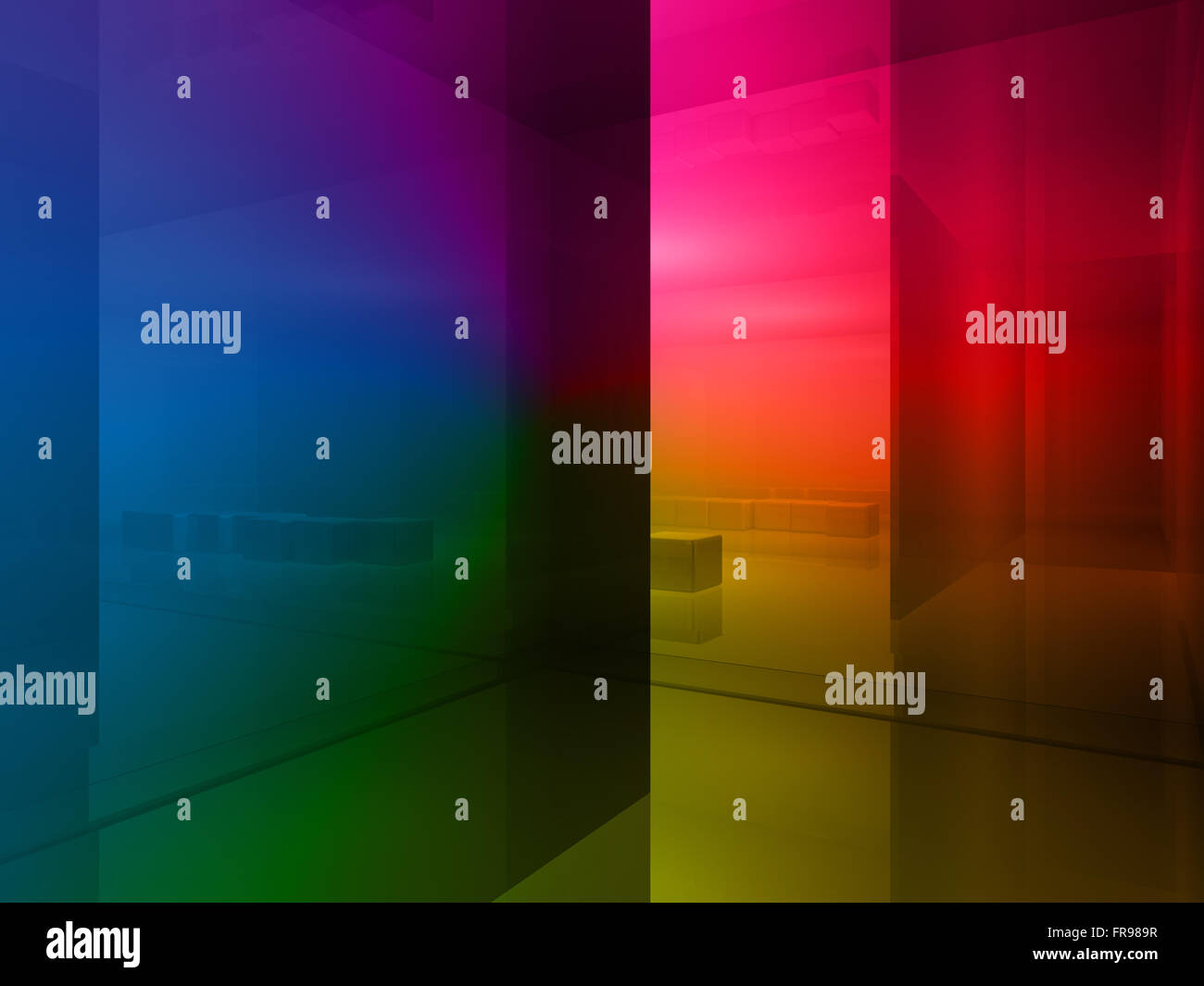 conceptual architecture, open space of colors Stock Photo - Alamy