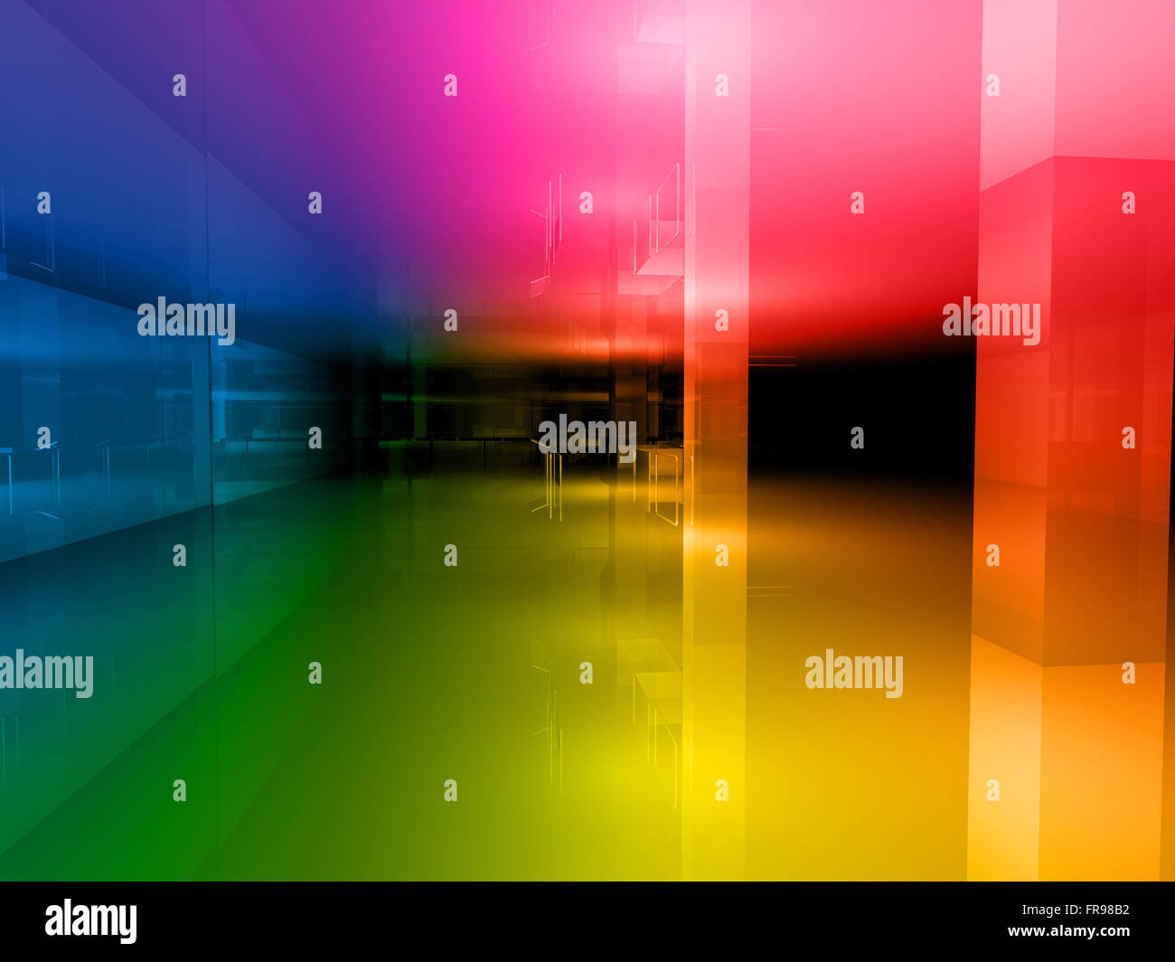 conceptual architecture, open space of colors Stock Photo - Alamy