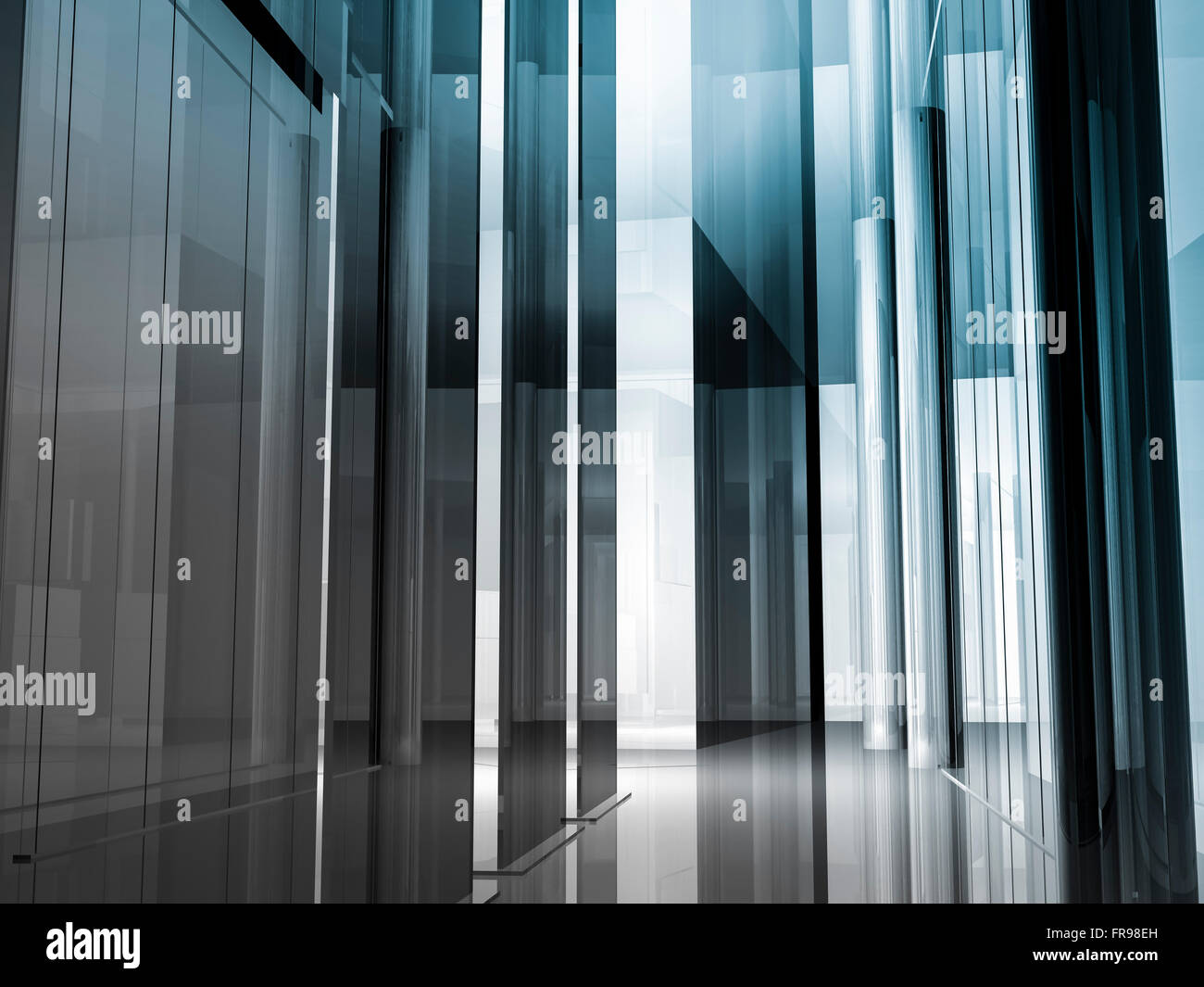 open space, clean room with shapes in 3d, business space, hospitals or ...