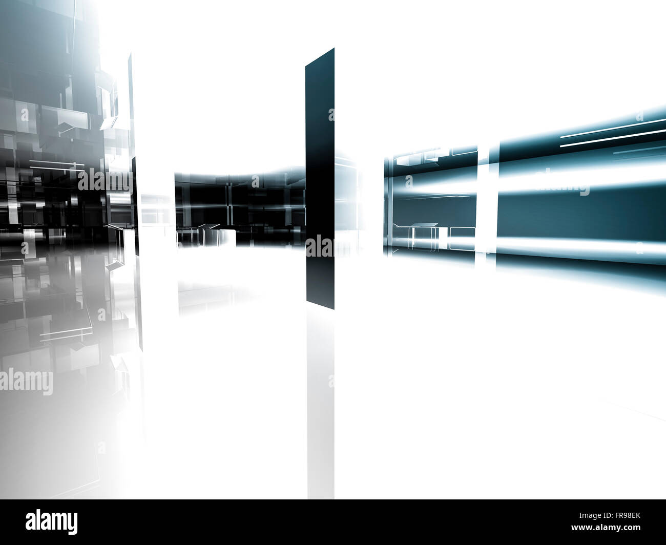 open space, clean room with shapes in 3d, business space, hospitals or ...