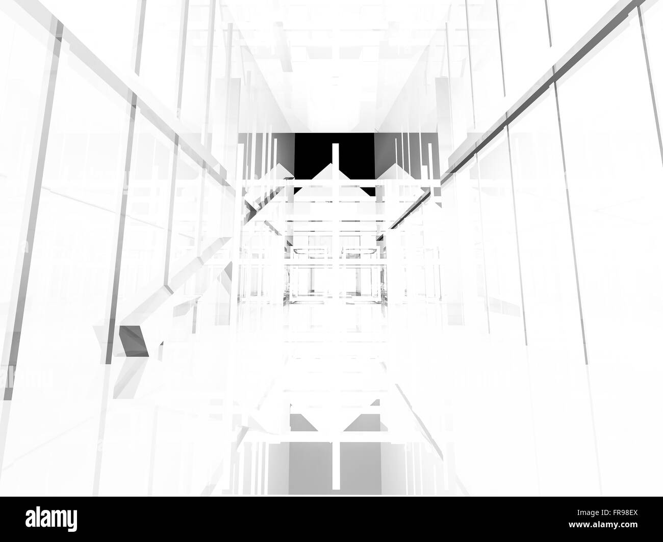 open space, clean room with shapes in 3d, business space, hospitals or ...