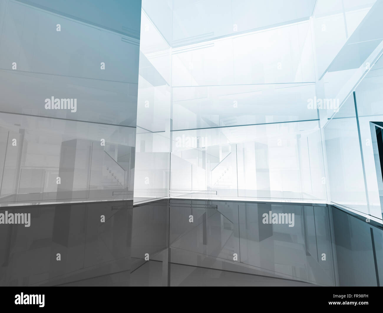 open space, clean room with shapes in 3d, business space, hospitals or ...