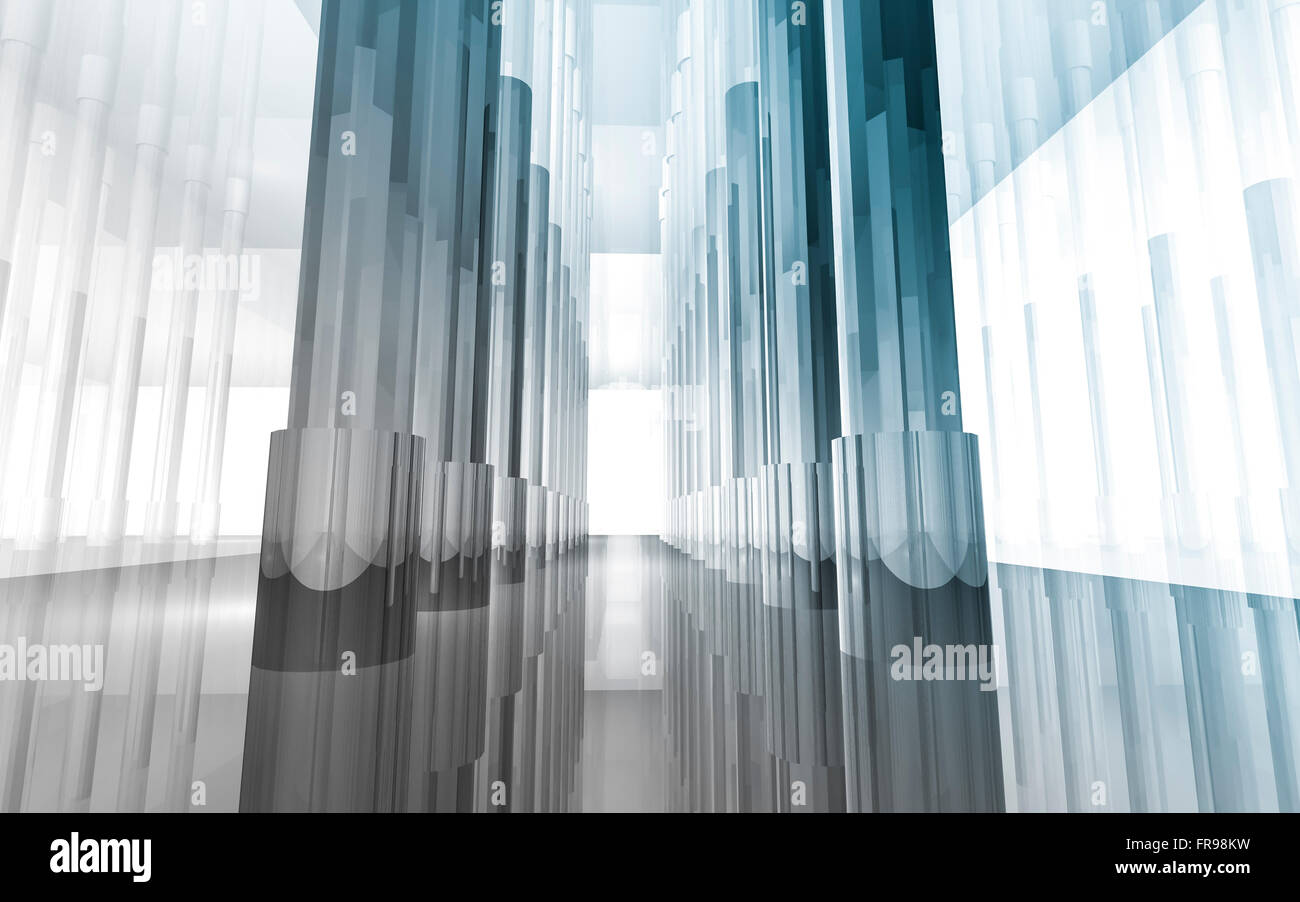 open space, clean room with shapes in 3d, business space, hospitals or ...