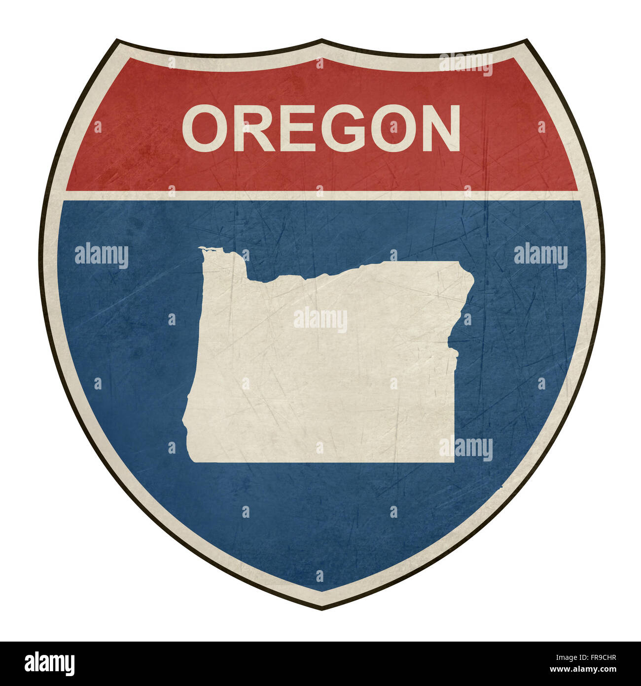 Oregon map hi-res stock photography and images - Alamy