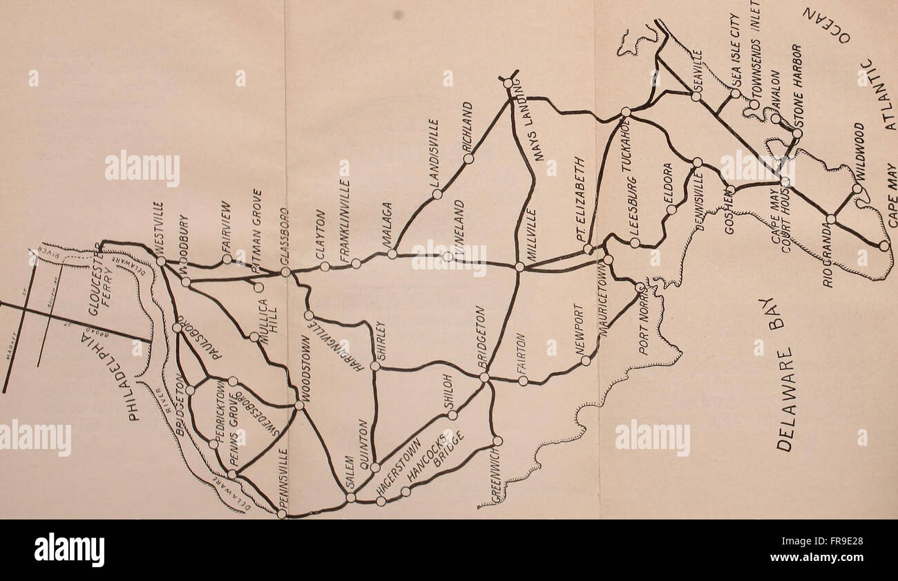 Map of wildwood hi-res stock photography and images - Alamy