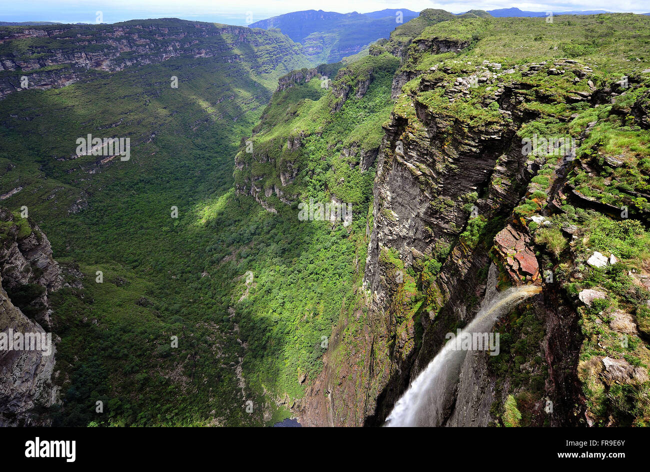 Waterfall in Chapada Diamantina Fumaca - Bahia Stock Photo - Alamy