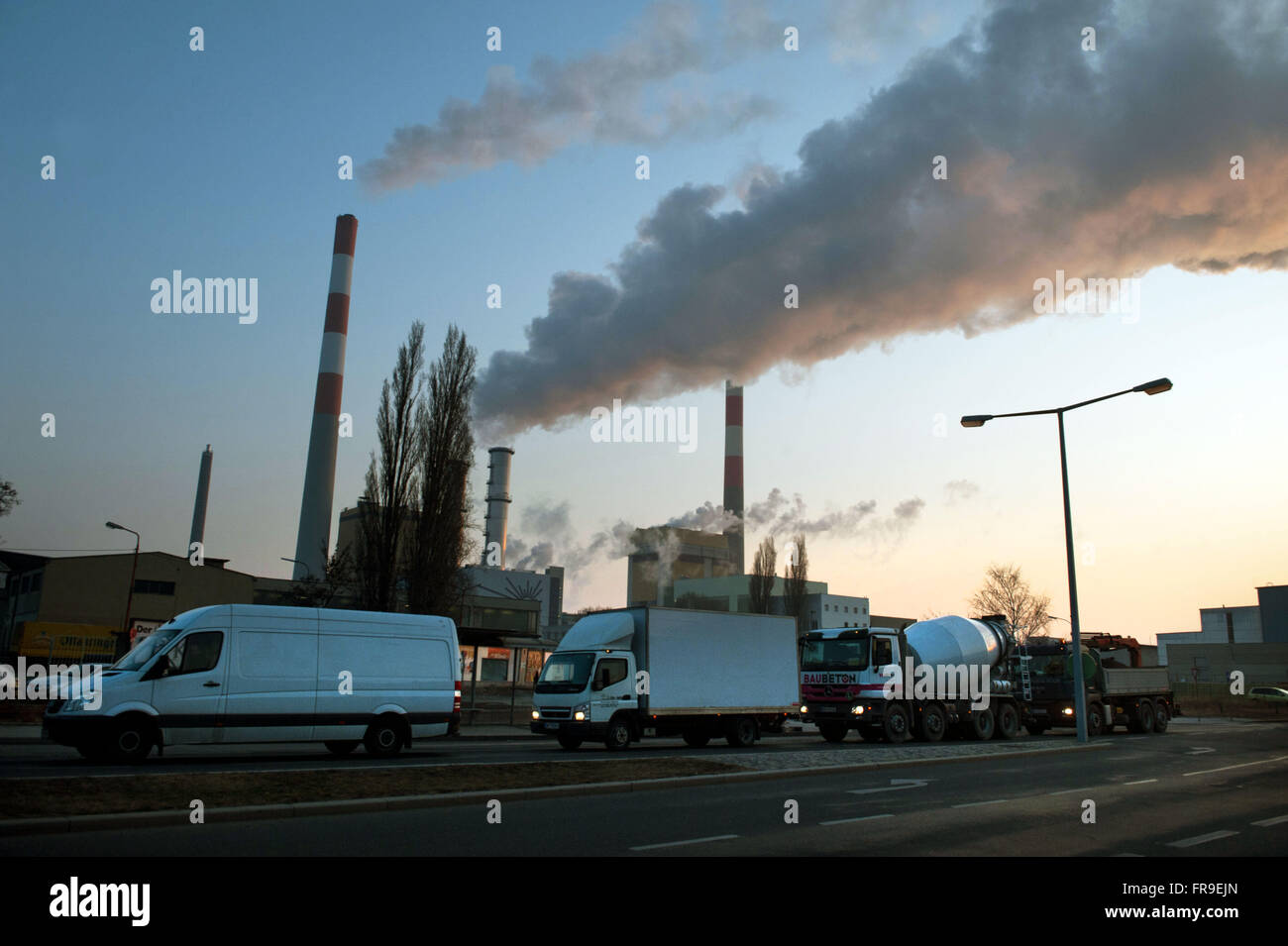 Factories in suburb - Vienna Stock Photo - Alamy