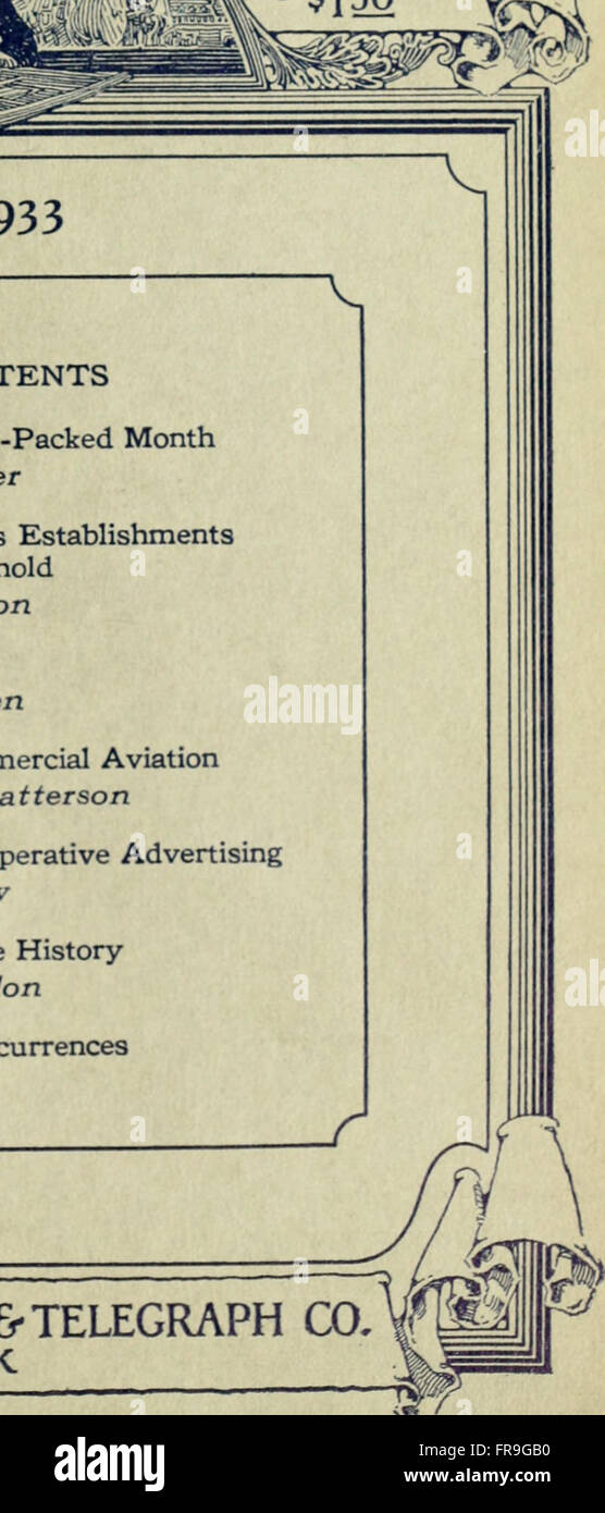 Bell telephone magazine (1922 Stock Photo - Alamy