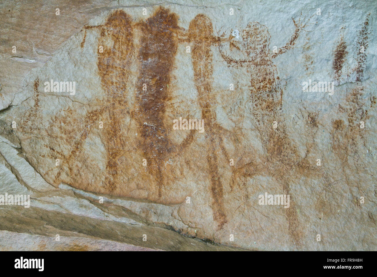 Rock formation rock with inscriptions on archaeological site Stock ...