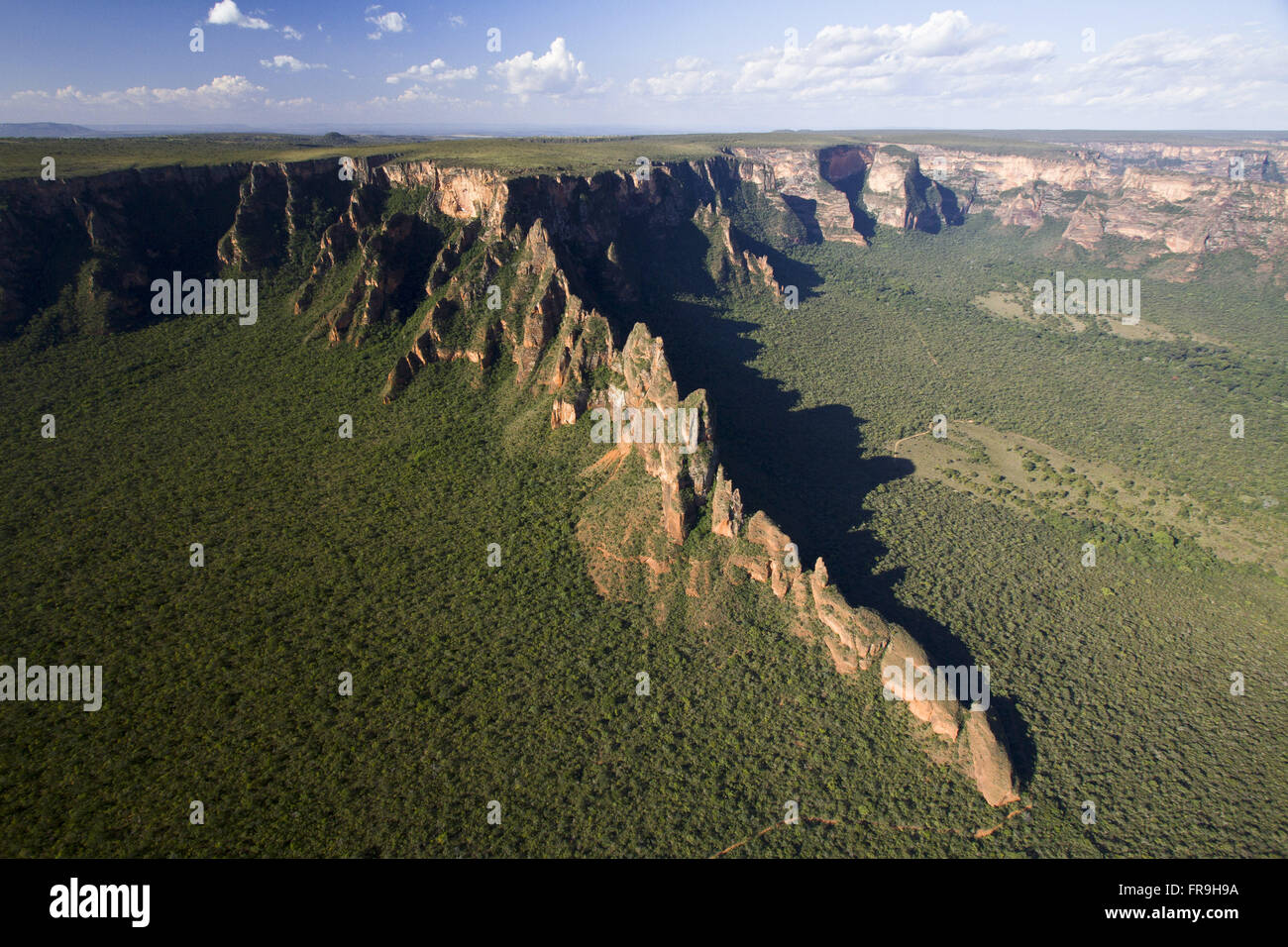 Aerial view of rock formation in archaeological site with rock ...