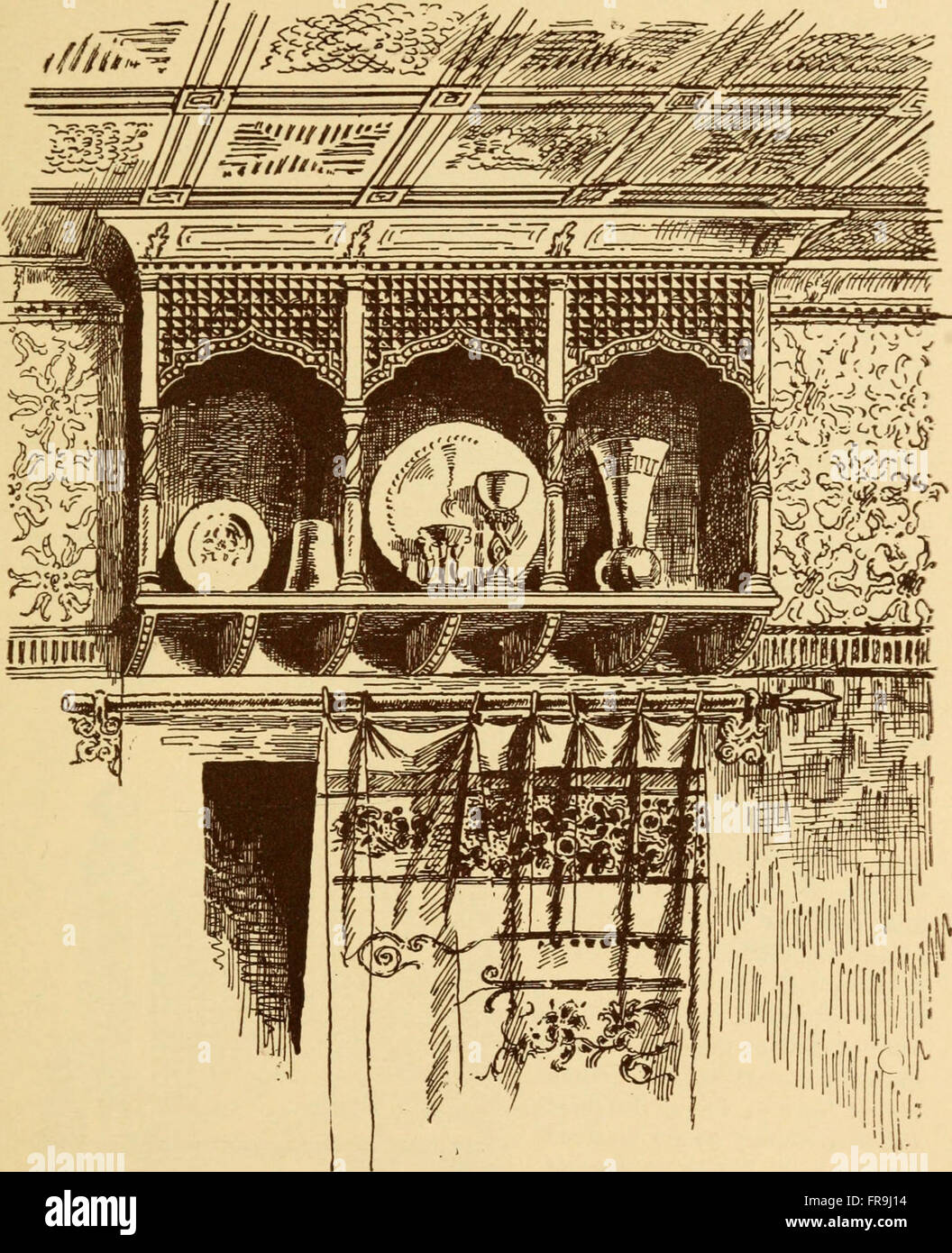 Our doors and windows - how to decorate them (1889 Stock Photo - Alamy