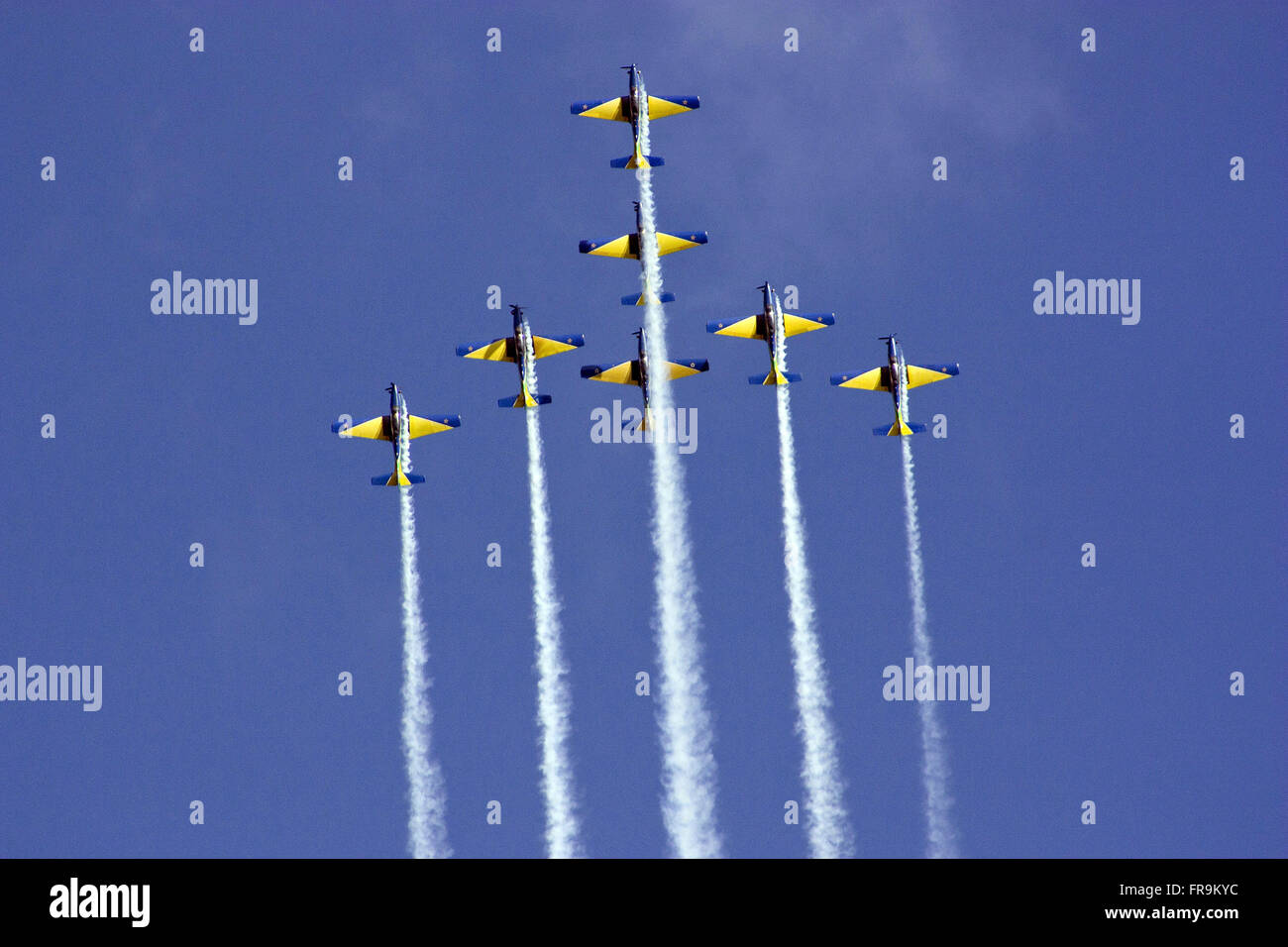 Presentation of the Smoke Squadron Base Aerea de Santa Maria Stock ...
