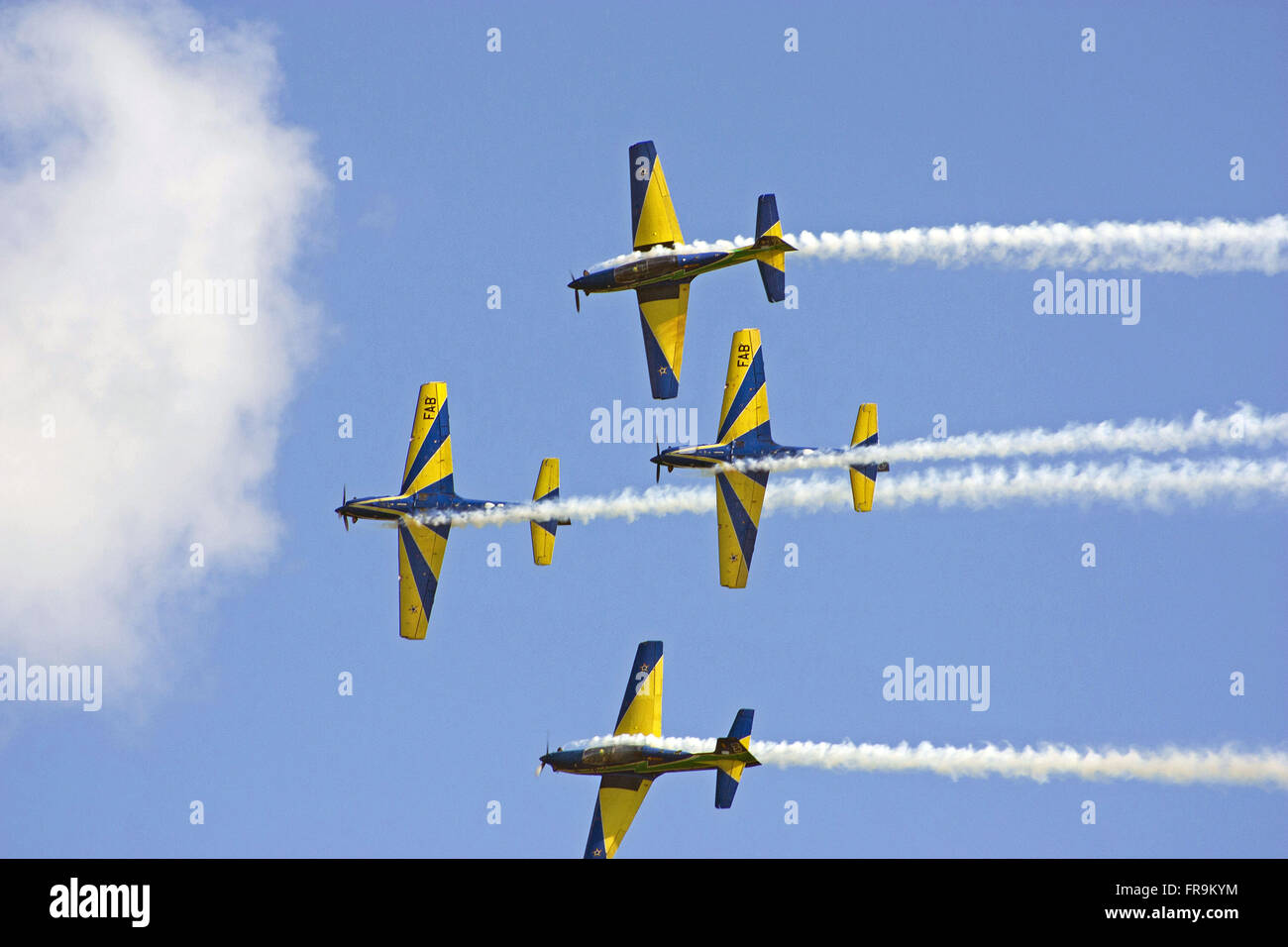 Presentation of the Smoke Squadron Base Aerea de Santa Maria Stock ...