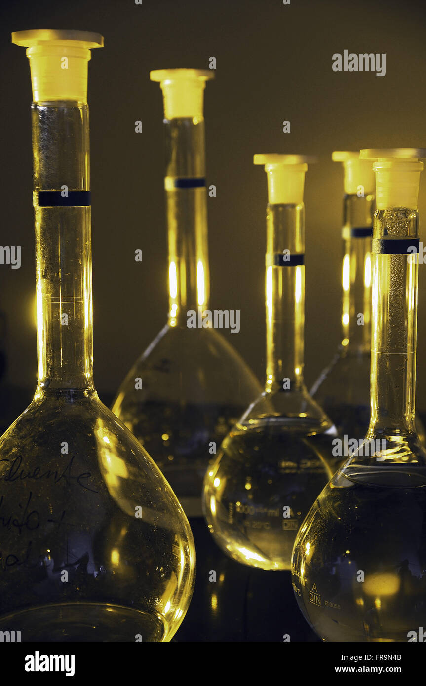 Chemical test tubes in laboratory Stock Photo - Alamy