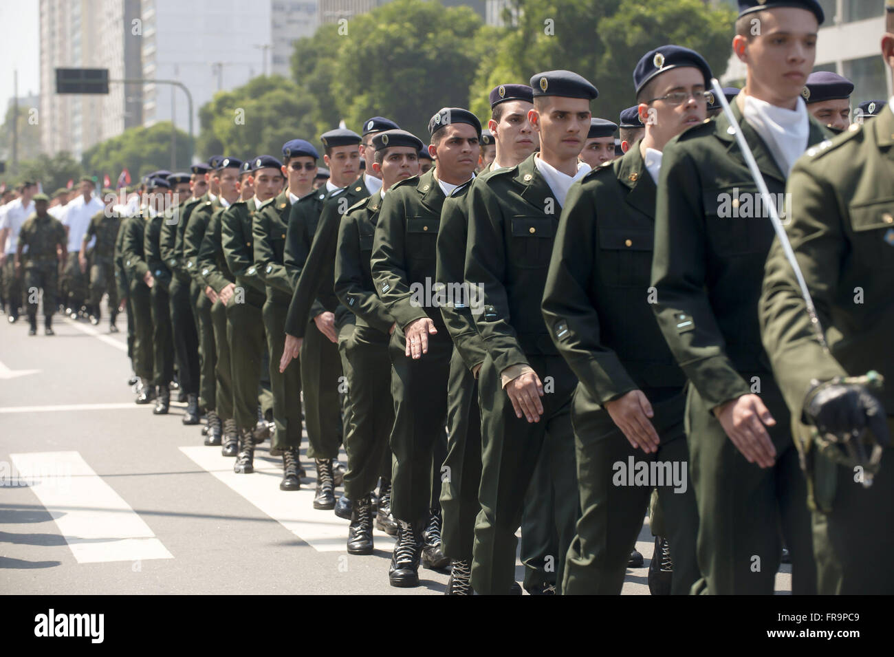 Parade in celebration of the Seven September at Avenida Presidente ...