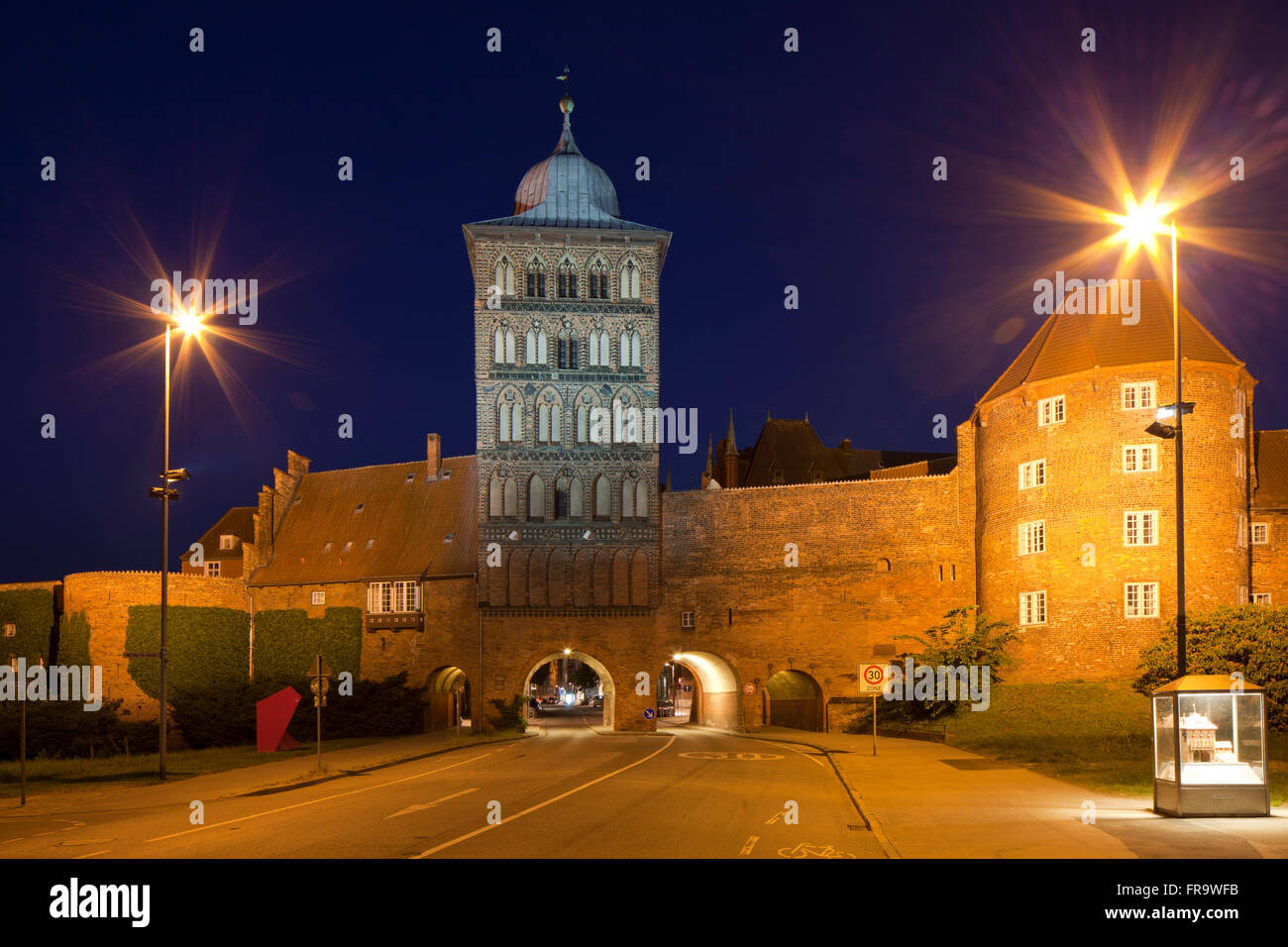 Burgtor Gate in late Gothic style, medieval northern city gate of ...