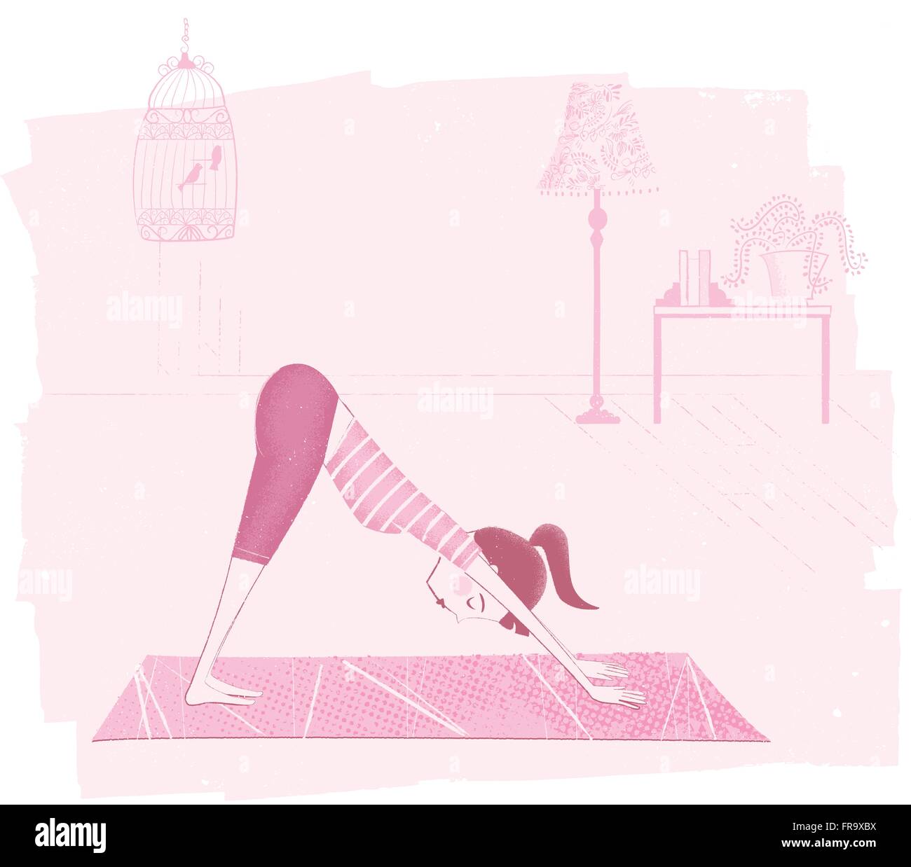 Full length yoga woman Stock Vector Images - Alamy