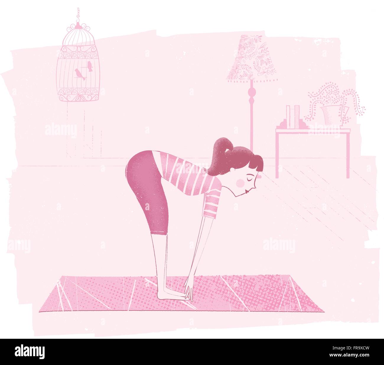 Full length yoga woman Stock Vector Images - Alamy