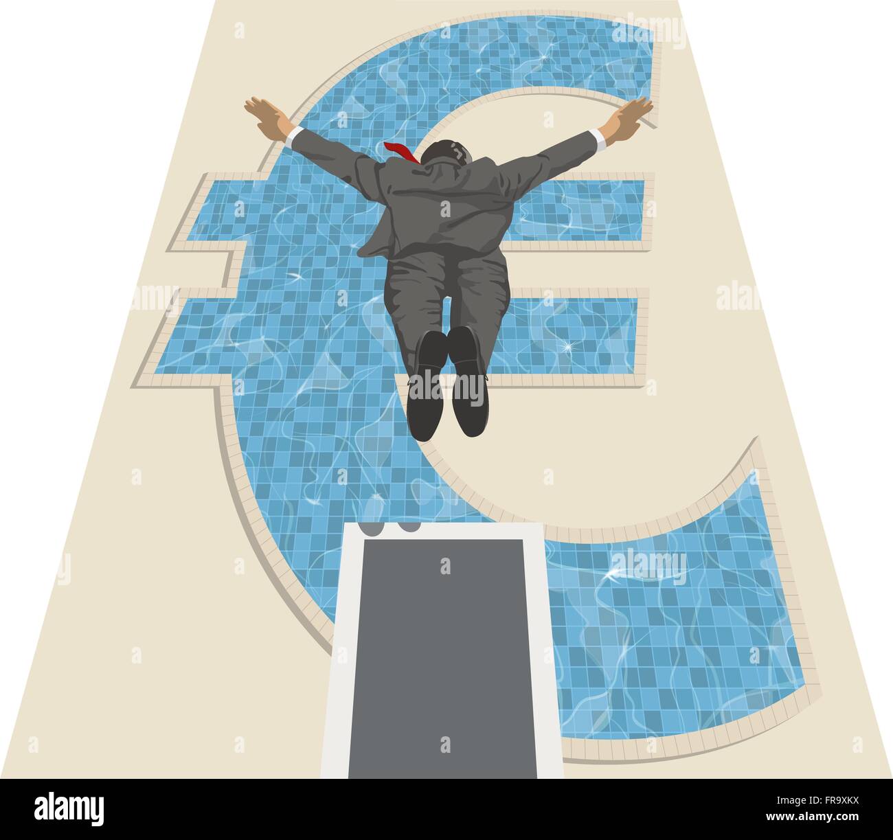 Businessman jumping air Stock Vector Images - Alamy