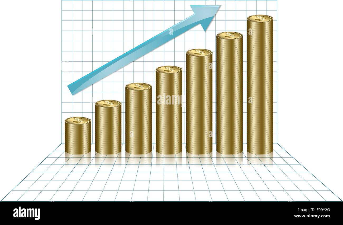 Dollar graph Stock Vector Images - Alamy