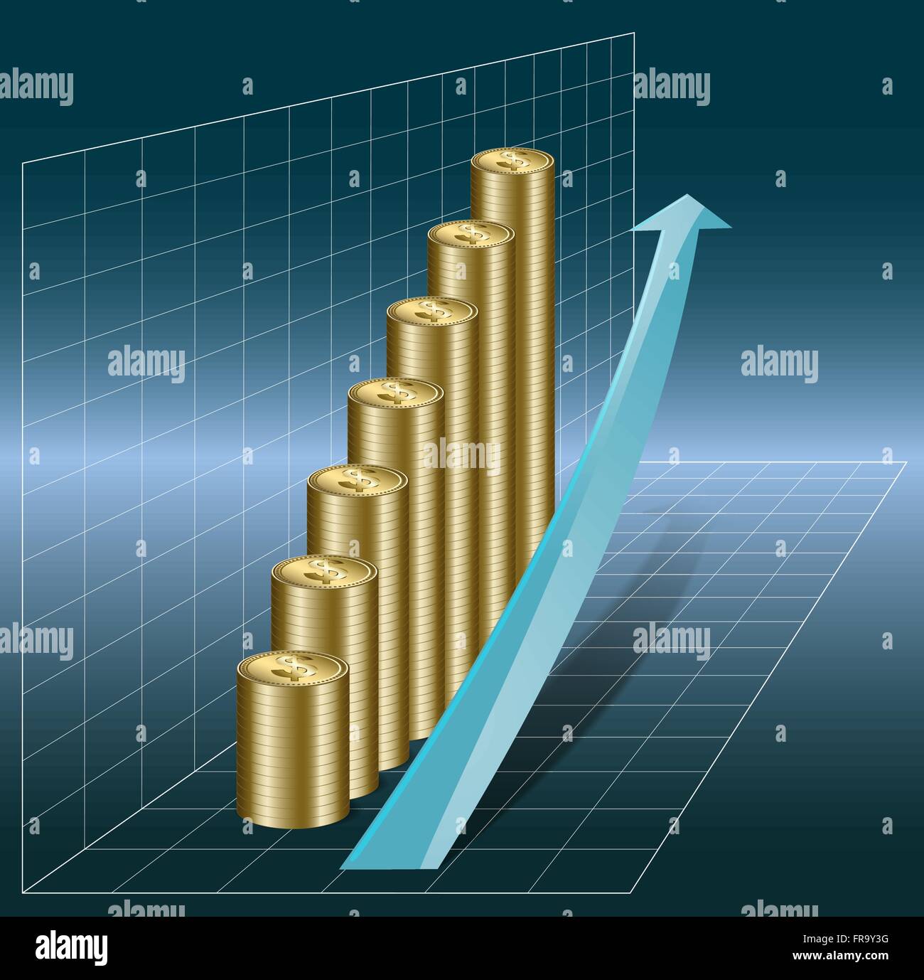 Dollar graph Stock Vector Images - Alamy