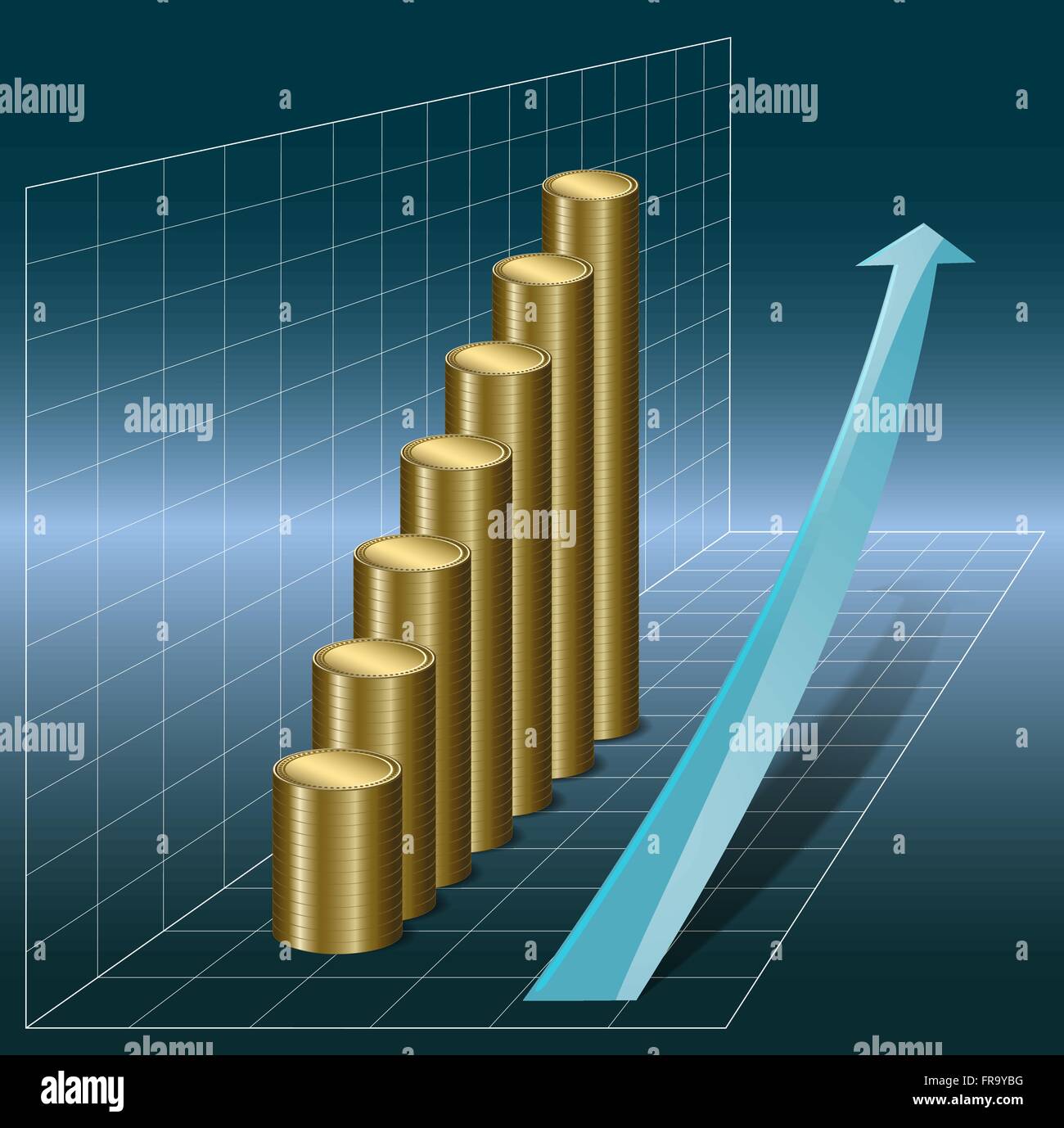 Coins graph background Stock Vector Images - Alamy