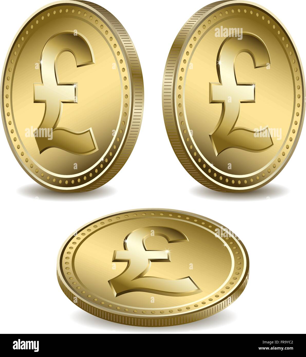 Three british pound coins Stock Vector Images - Alamy