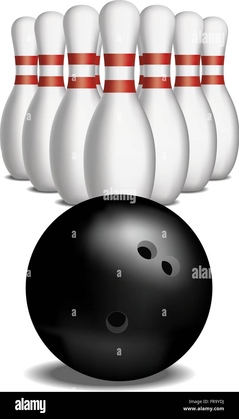 Ten pin bowling vector vectors hi-res stock photography and images - Alamy