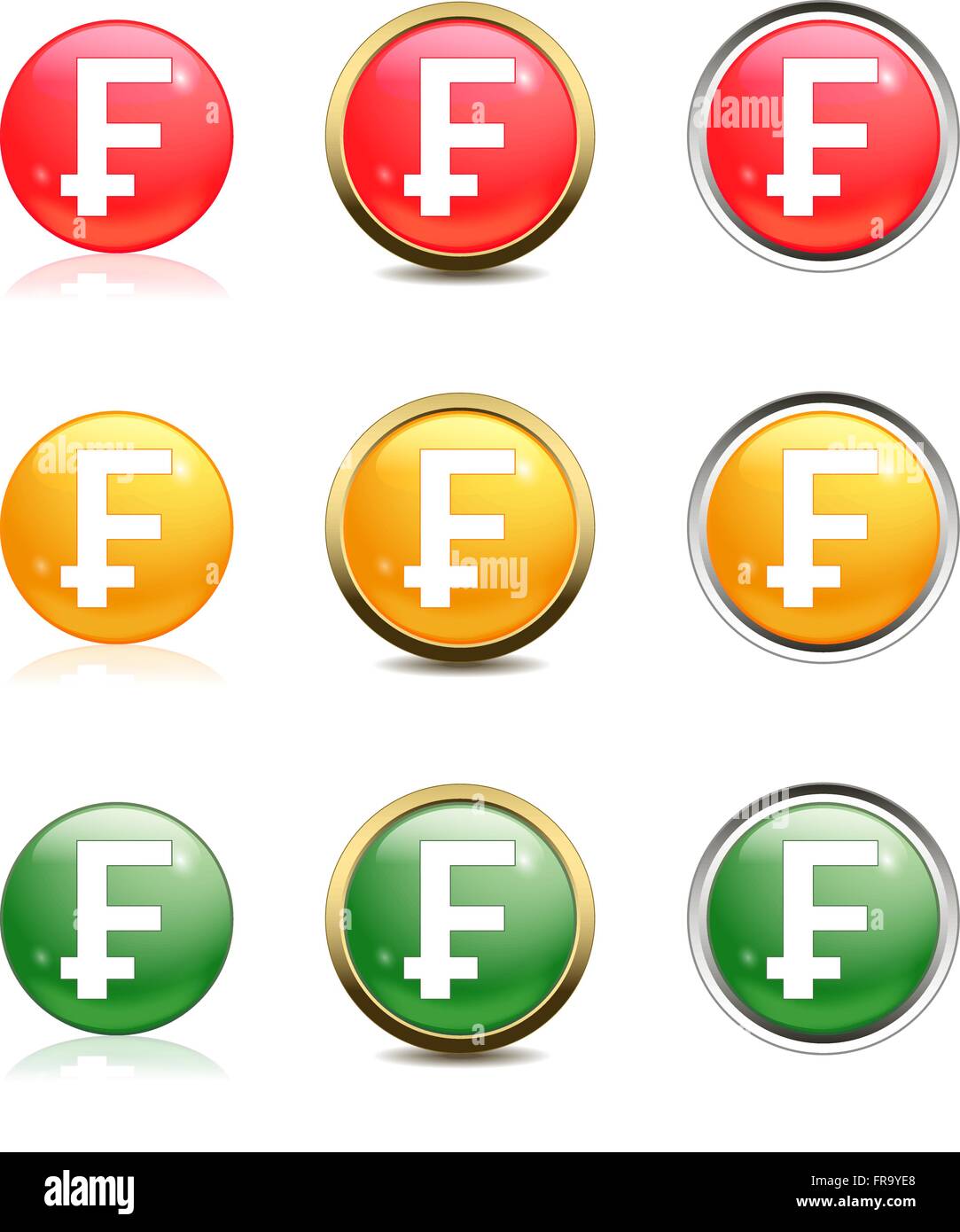 Green an yellow buttons Stock Vector Images - Alamy