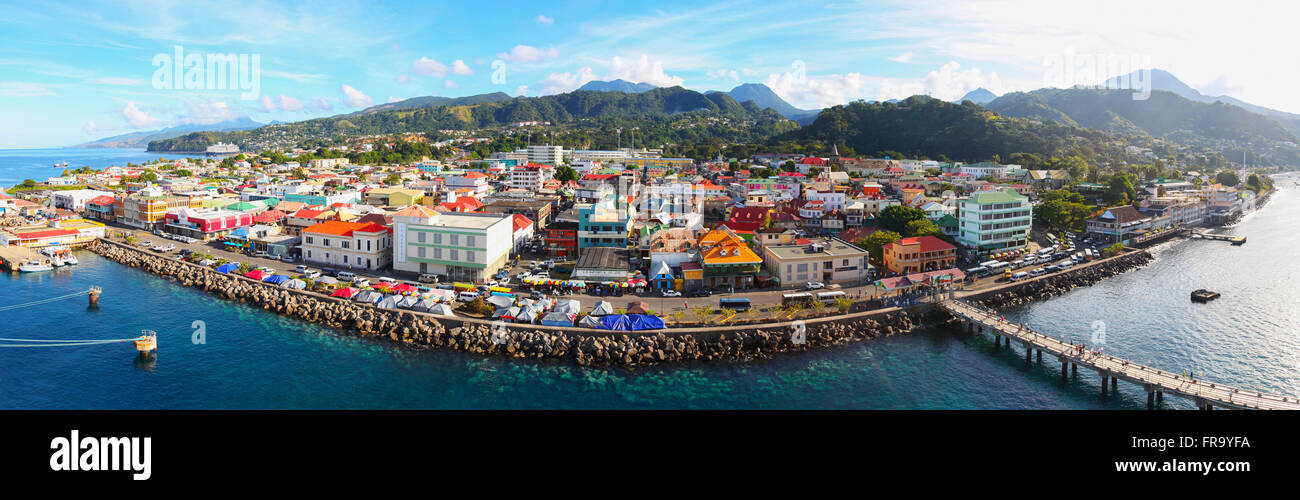 Downtown Roseau on the Caribbean; Roseau, Dominica Stock Photo - Alamy