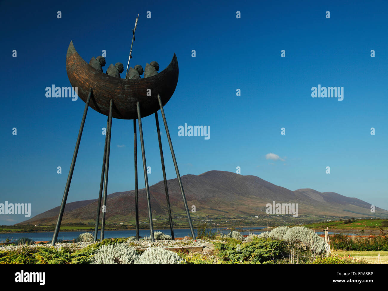 Monk monument in Cahirciveen on the Wild Atlantic Way, Ring of Kerry ...