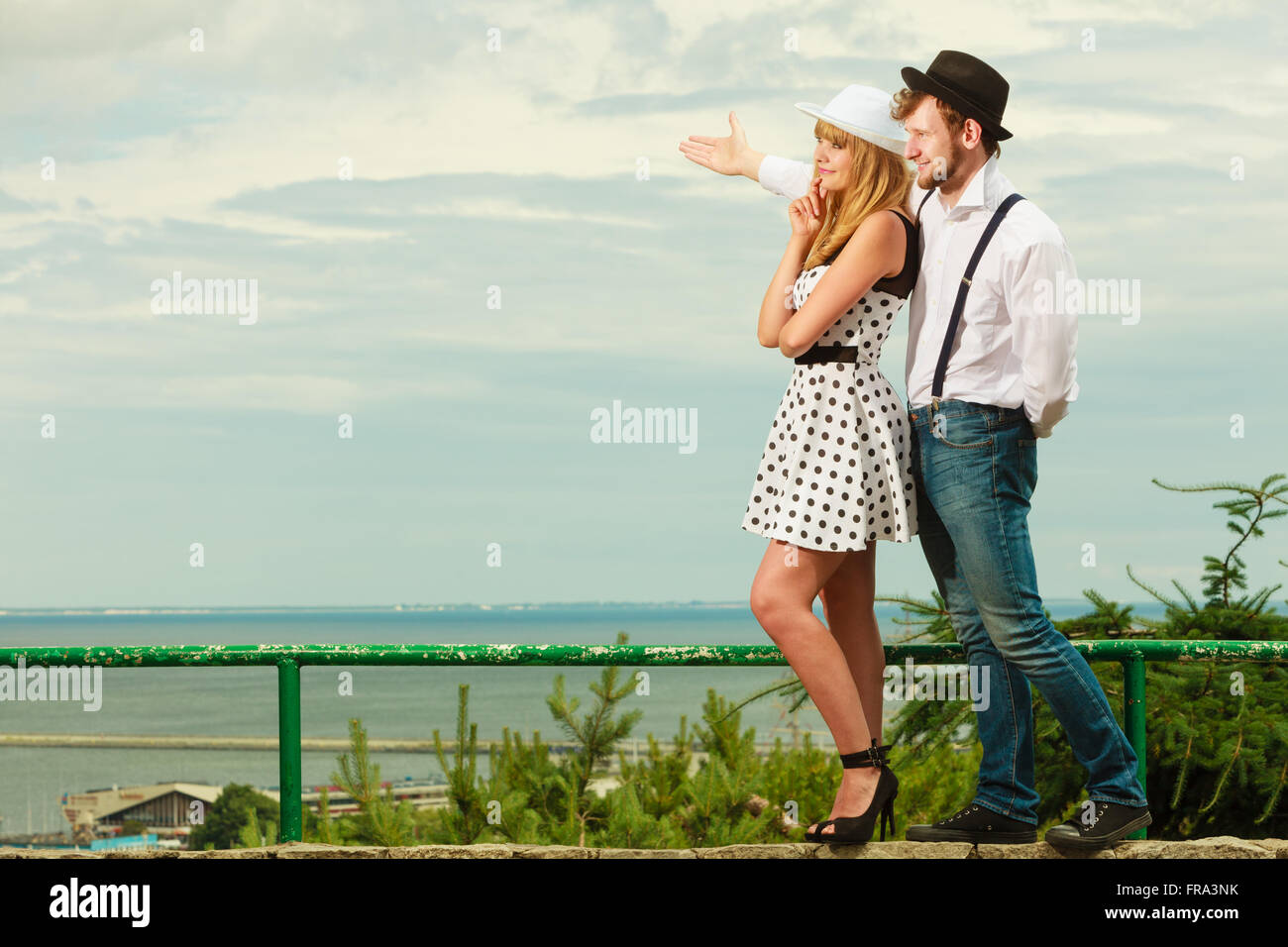 Summer holidays love relationship and dating concept - romantic playful ...