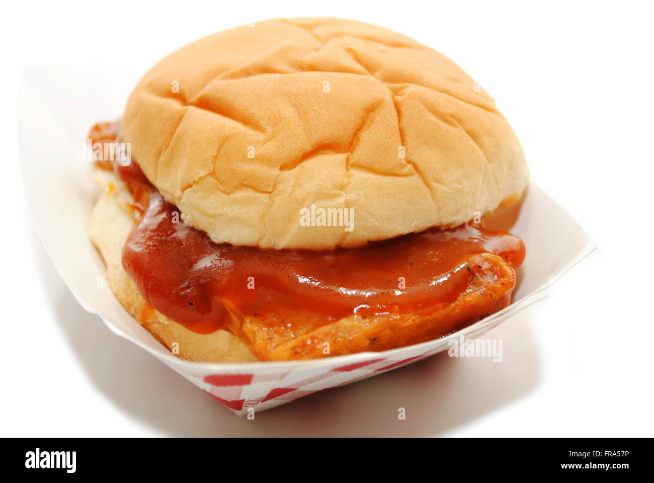 Take Out Boneless Pork Sandwich on a Roll Stock Photo - Alamy