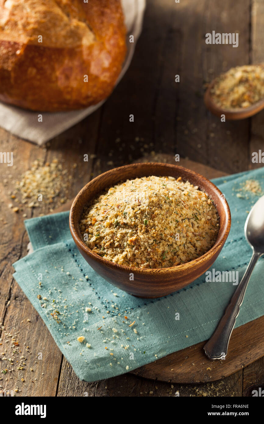Organic Homemade Bread Crumbs Ready for Cooking Stock Photo - Alamy