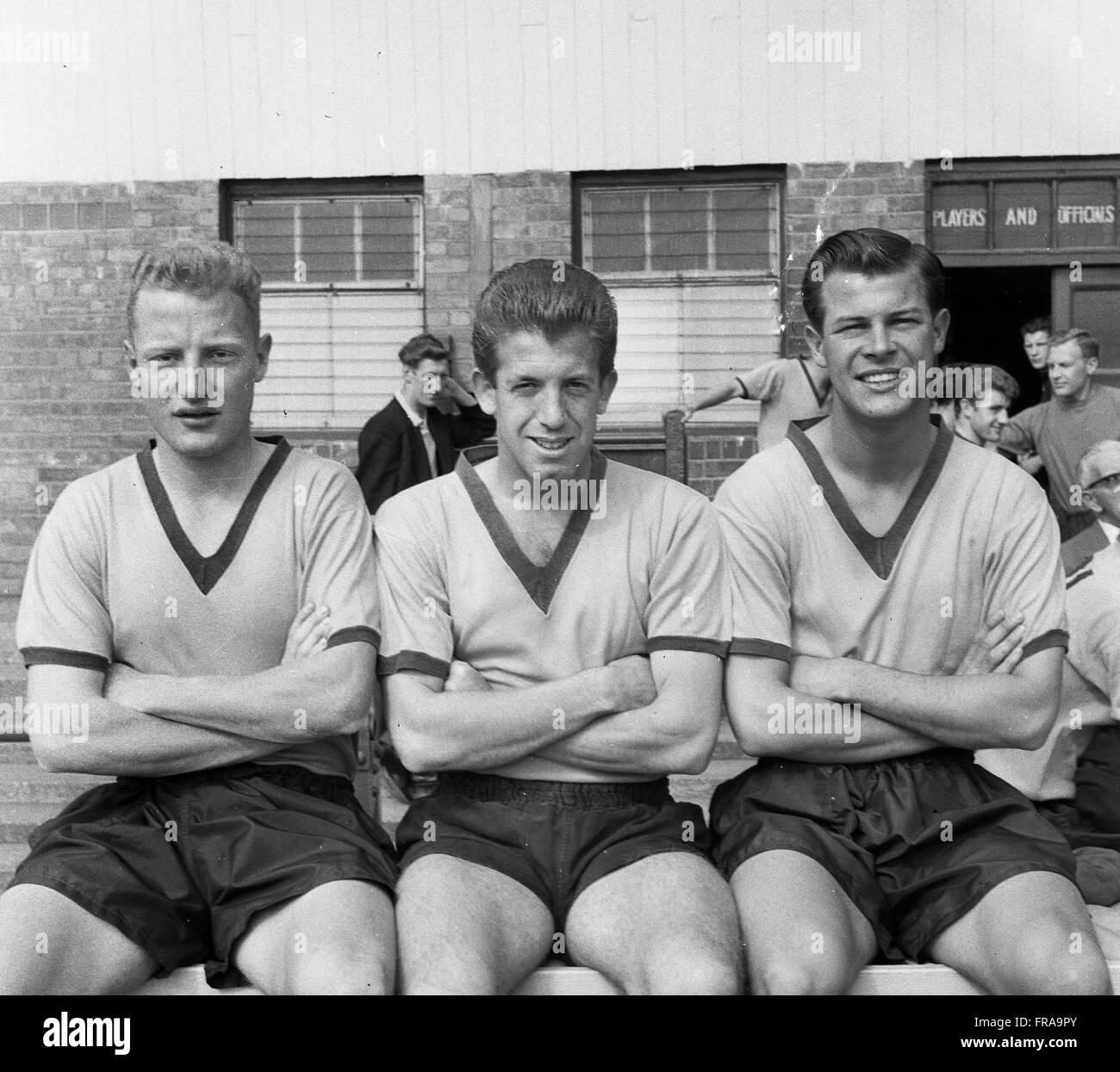 Tommy McMullan, Peter Broadbent and Ted Farmer Wolverhampton Wanderers ...