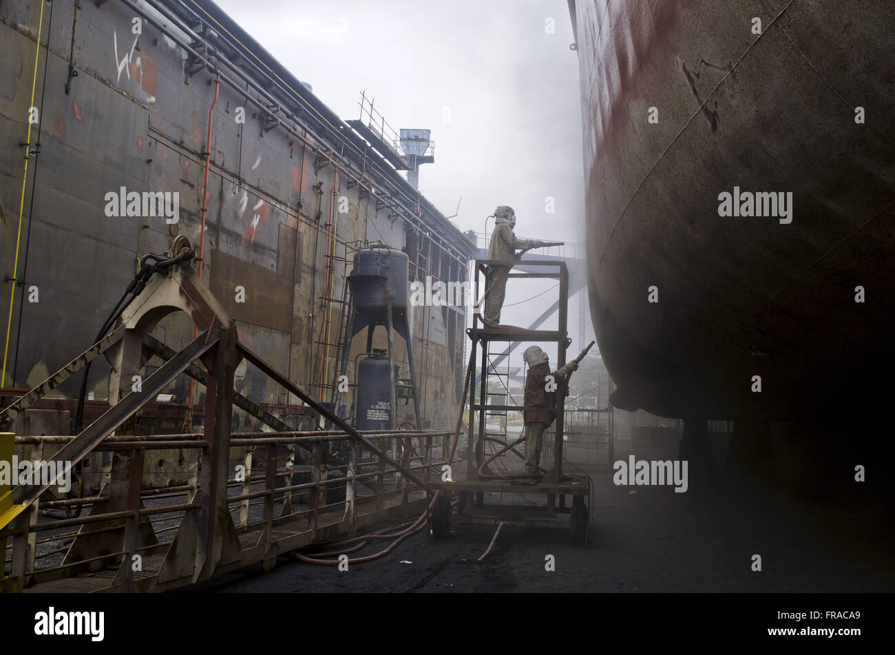 Raven ship under renovation at the floating dock Admiral Alexandrian ...