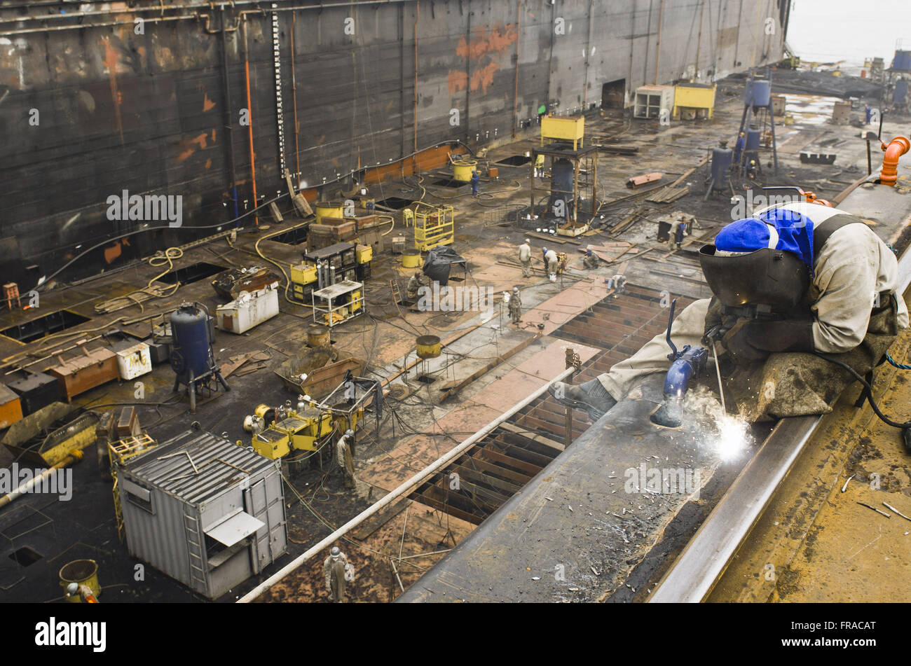 Raven ship under renovation at the floating dock Admiral Alexandrian ...