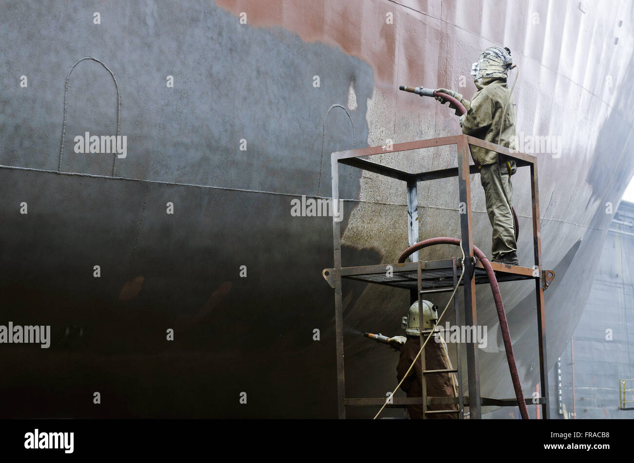 Raven ship under renovation at the floating dock Admiral Alexandrian ...