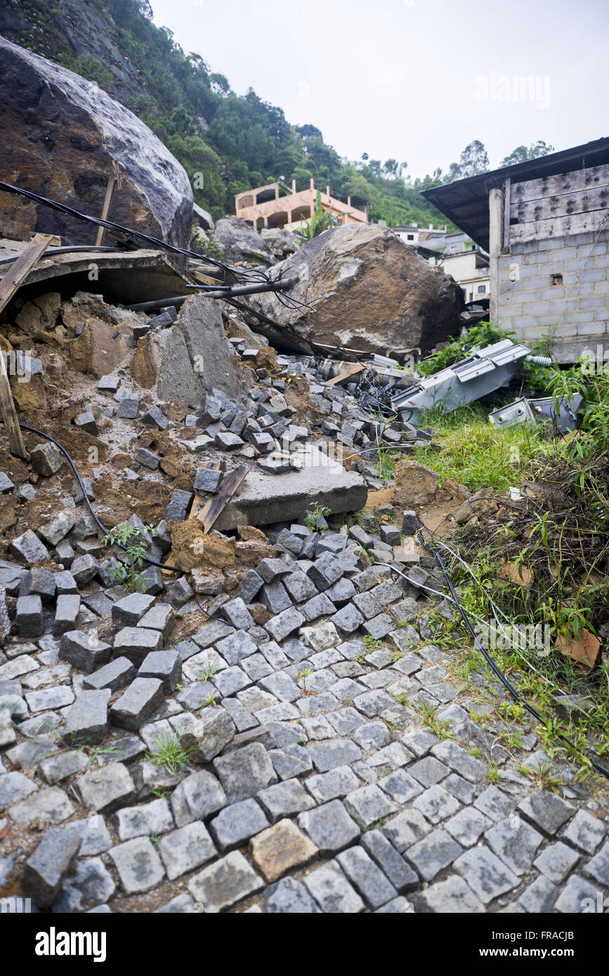 Neighborhood Tres Brothers - region hit by landslides caused by heavy ...