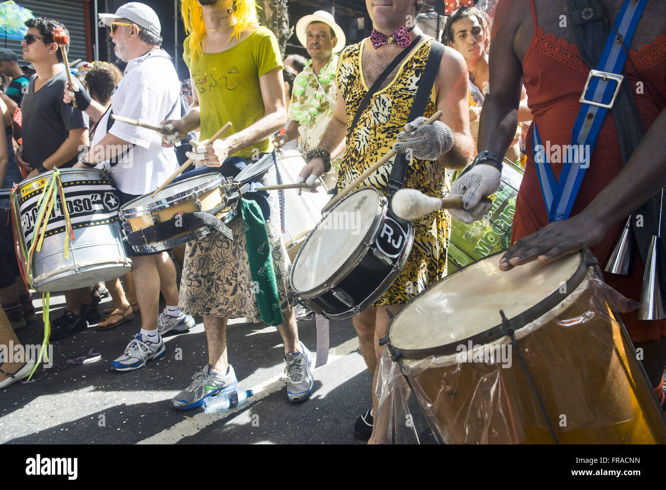 Detail of the street carnival Cuffs BOITATÁ block in the city center ...