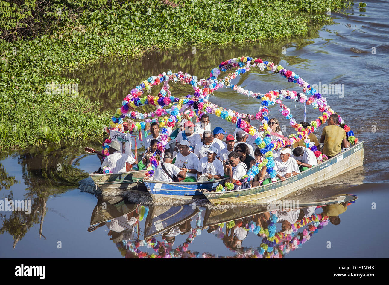 Fluvial procession of the Feast of St. Benedict and St. Sebastian Stock ...