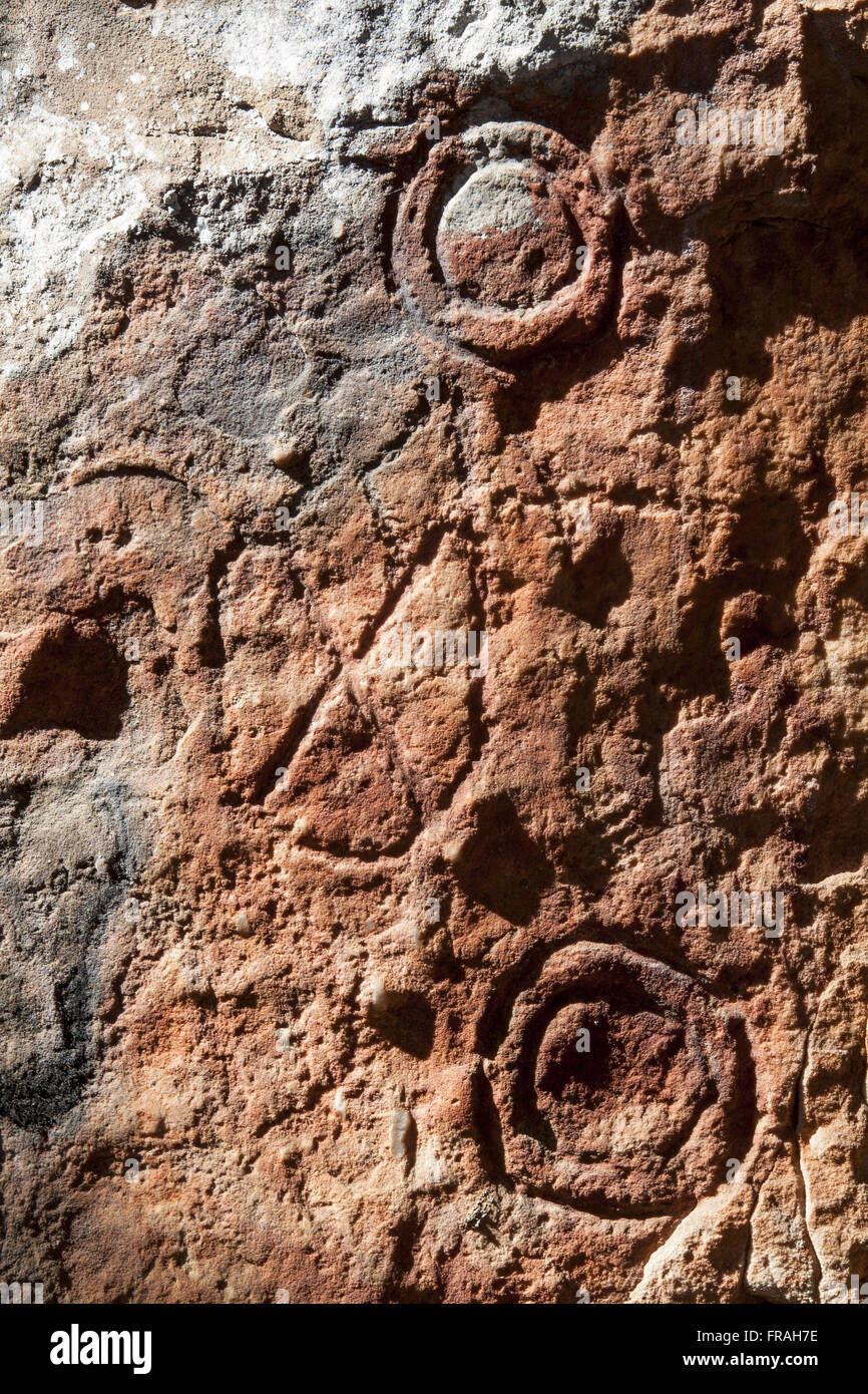 Rock inscription of the Temple of the Pillars Nature Park located in ...