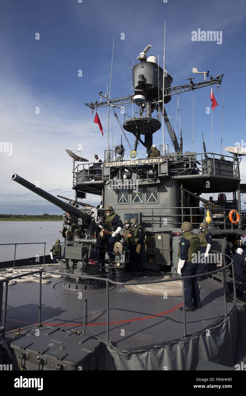 Naval patrol ship Monitor in Parnaiba U17 Navy of Brazil Stock Photo ...